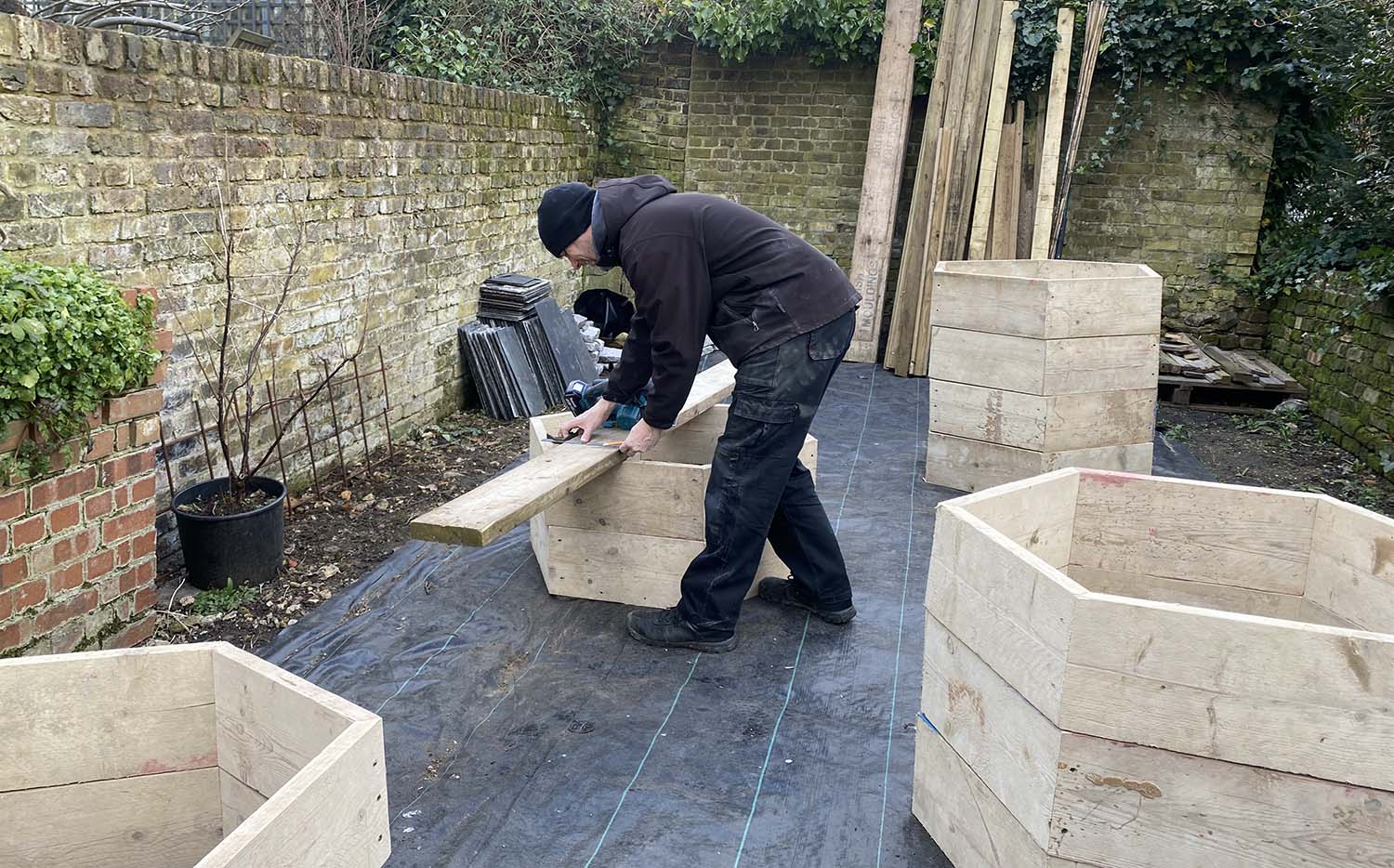 Progress with the planters - The Growing Garden